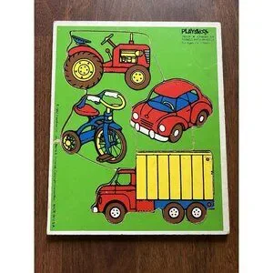 Playskool | Toys | Vintage Playskool Wooden Puzzle Things With Wheels ...